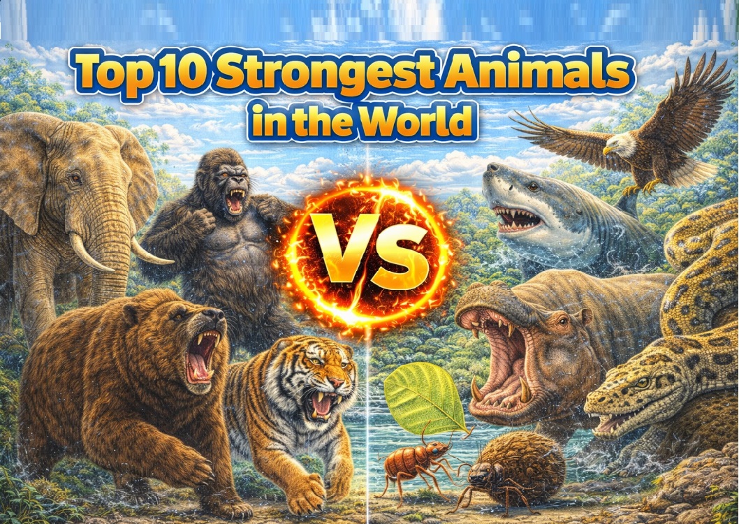 Top 10 Strongest Animals in the World - Animal Info I erstu.com